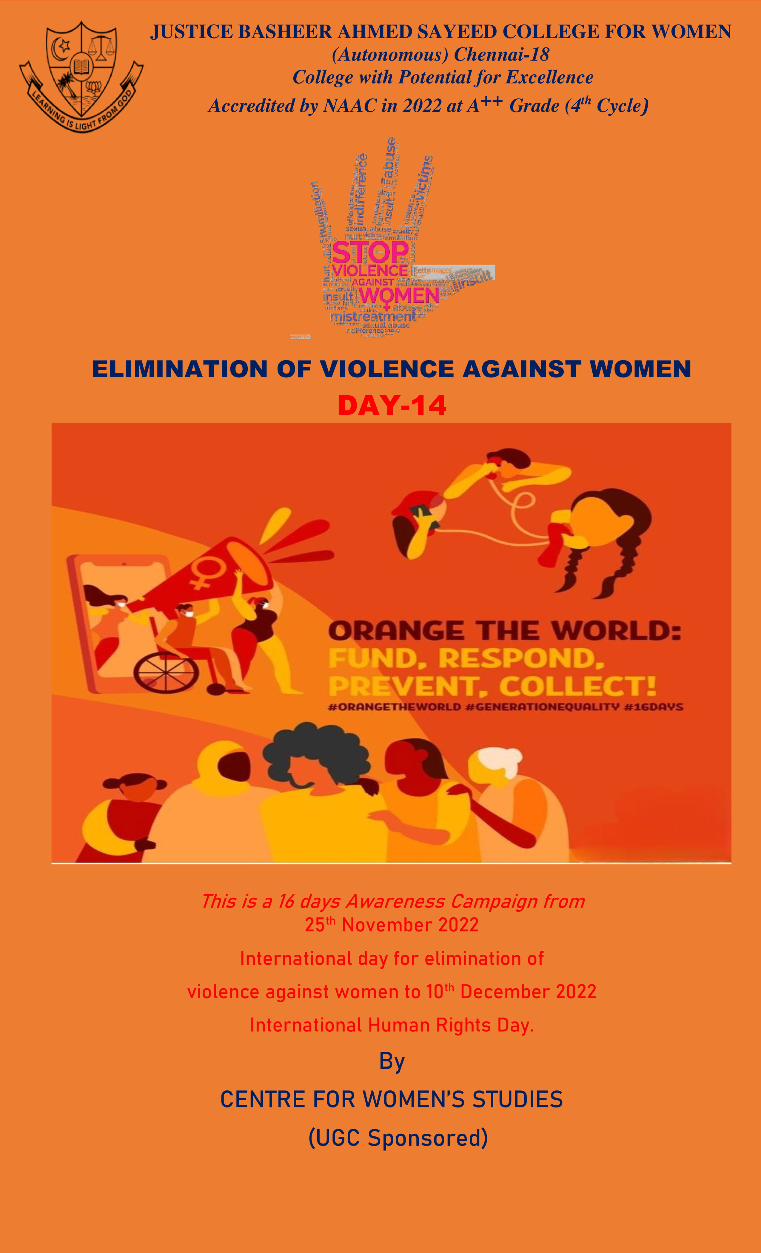 JUSTICE BASHEER AHMED SAYEED COLLEGE FOR WOMEN
